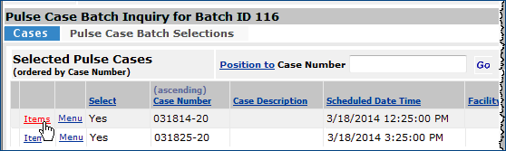 Create Requisitions for Pulse Cases