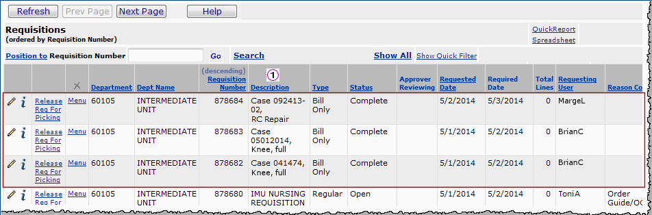 Create Requisitions for Pulse Cases