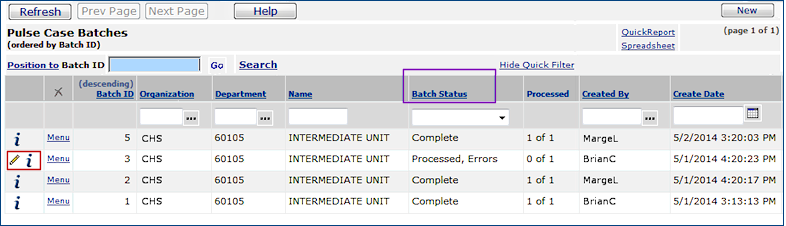 Create Requisitions for Pulse Cases